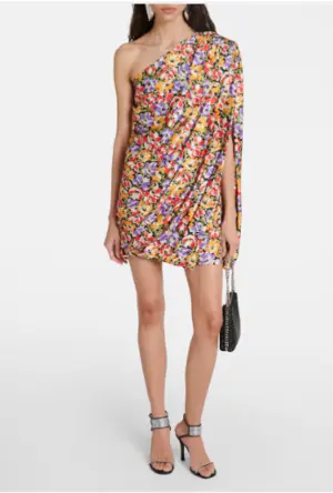 Stella McCartney Floral One-shoulder Minidress