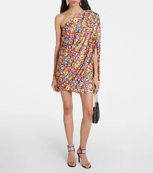 Stella McCartney Floral One-shoulder Minidress