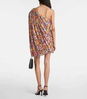 Stella McCartney Floral One-shoulder Minidress