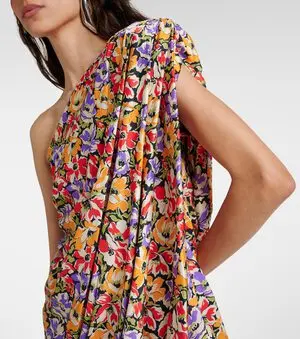 Stella McCartney Floral One-shoulder Minidress