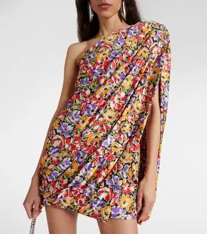 Stella McCartney Floral One-shoulder Minidress