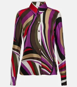 Emilio Pucci Iride Printed Silk Shirt - Multicoloured