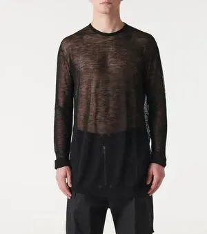 Rick Owens Wool Sweatshirt - Black
