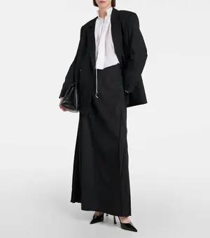 Victoria Beckham Wool-blend Maxi Skirt