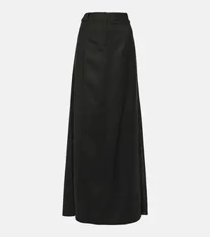 Victoria Beckham Wool-blend Maxi Skirt