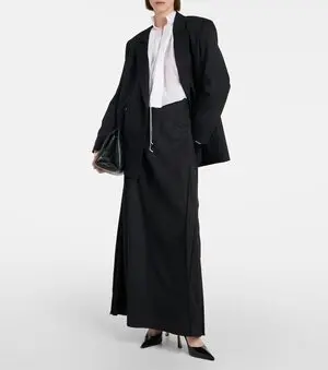 Victoria Beckham Wool-blend Maxi Skirt