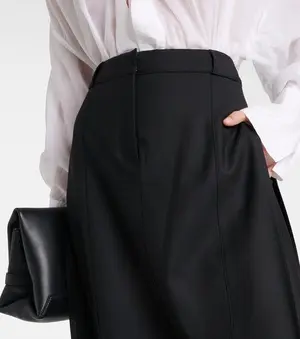 Victoria Beckham Wool-blend Maxi Skirt