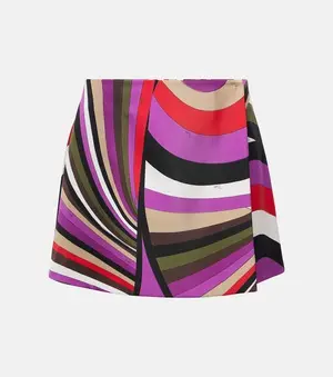 EMILIO PUCCI Pucci Iride Printed Silk Miniskirt