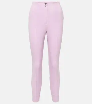 Veronica Beard Kean Cropped Slim Pants - Purple