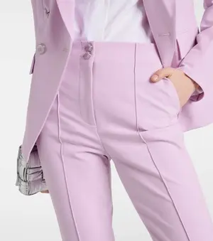 Veronica Beard Kean Cropped Slim Pants - Purple
