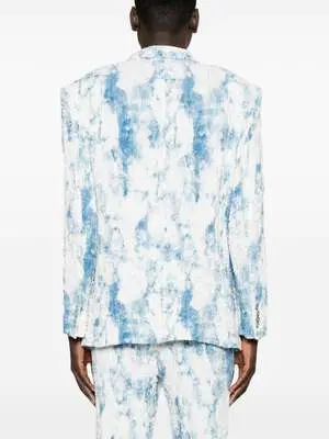 FENG CHEN WANG Seersucker Single-breasted Blazer