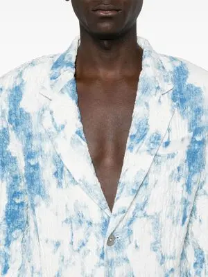 FENG CHEN WANG Seersucker Single-breasted Blazer