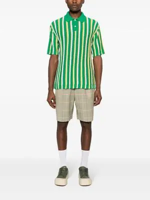 Marni Striped Crochet Polo Shirt
