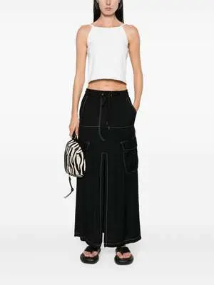 Pinko Contrast-stitching Midi Skirt