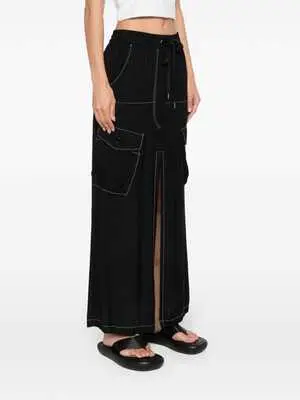 Pinko Contrast-stitching Midi Skirt