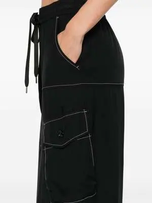 Pinko Contrast-stitching Midi Skirt