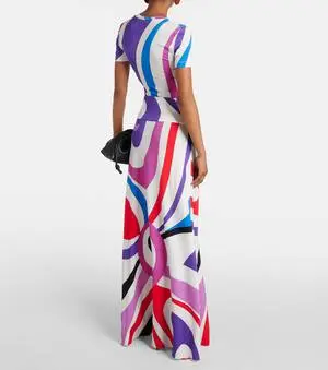 Emilio Pucci Marmo Jersey Maxi Skirt - Multicoloured