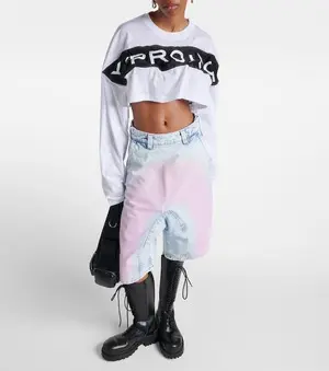 Y/project Logo Cotton Crop Top