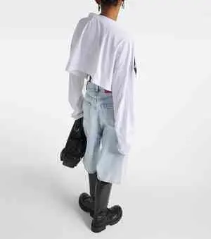 Y/project Logo Cotton Crop Top
