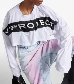 Y/project Logo Cotton Crop Top
