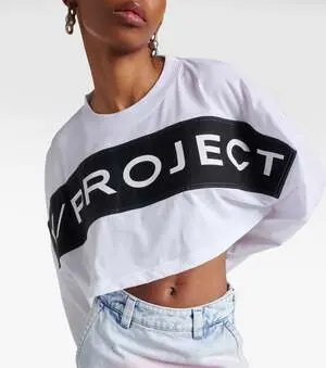 Y/project Logo Cotton Crop Top
