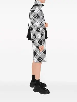 Burberry Check-print Shorts - Grey