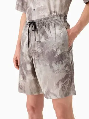 Emporio Armani Graphic-print Track Shorts