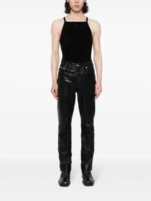 COURREGES Ribbed-knit Tank Top - Black