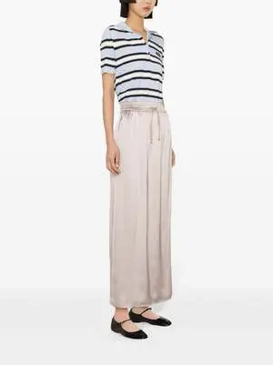 Herno Drawstring-waist Satin Midi Skirt