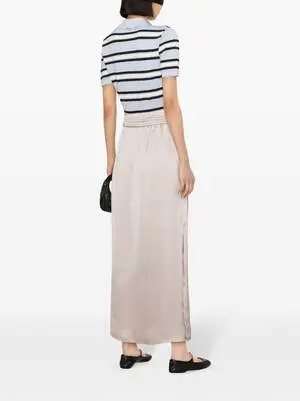 Herno Drawstring-waist Satin Midi Skirt