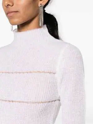 MSGM Mock-neck Knitted Top - White