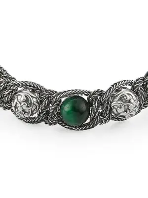 Emanuele Bicocchi Arabesque Shamballa Bracelet - Silver
