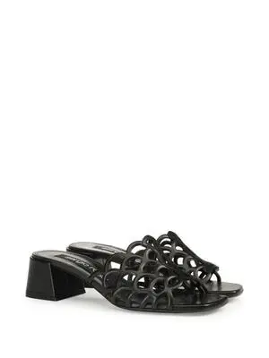 SERGIO ROSSI 45mm Mermaid Leather Mules