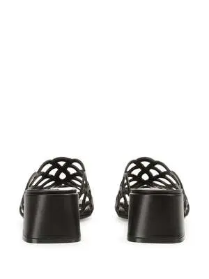 SERGIO ROSSI 45mm Mermaid Leather Mules
