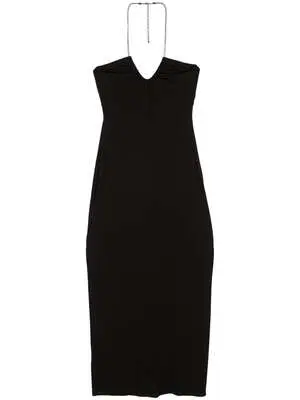 Michael Kors Ruched Halterneck Dress