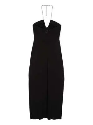 Michael Kors Ruched Halterneck Dress