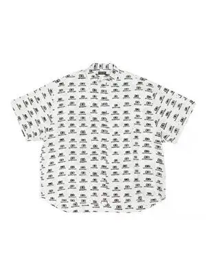 Balenciaga Monogram-pattern Print Shirt - White