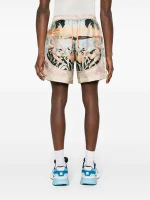Amiri Short Silk Shorts - Neutrals