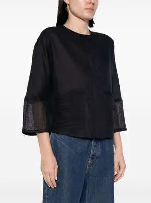 Emporio Armani Panelled Linen Blouse