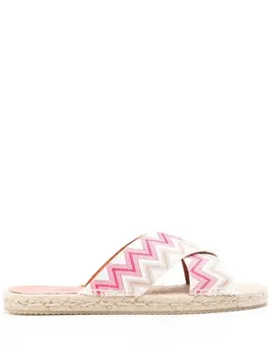 Missoni Zigzag Open Espadrilles - Pink