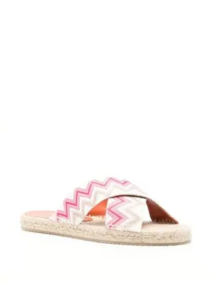 Missoni Zigzag Open Espadrilles - Pink