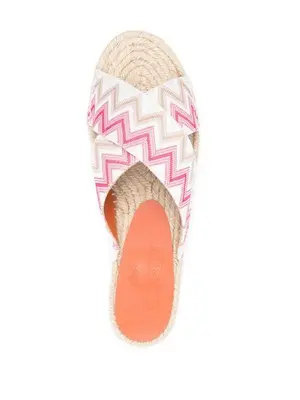 Missoni Zigzag Open Espadrilles - Pink