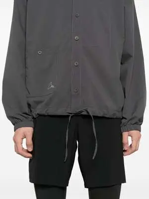 ROA Camp-collar Perforated Shirt