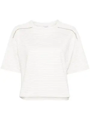 Brunello Cucinelli Striped Cotton T-shirt