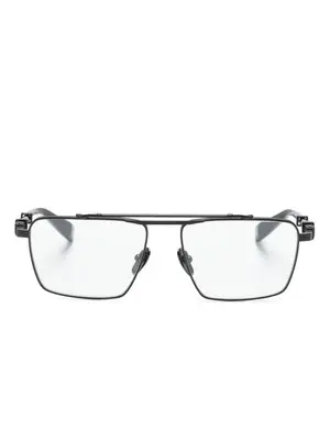 Balmain Brigade Vi Pilot-frame Glasses - Black