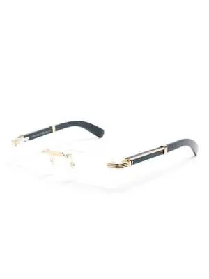 Cartier Rectangle-frame Glasses - Green