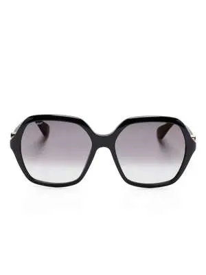 Cartier Geometric-frame Sunglasses - Black