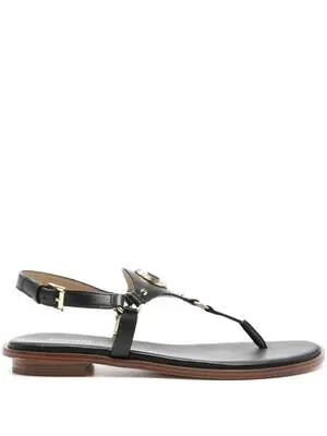 Michael Kors Casey Leather Sandals - Black