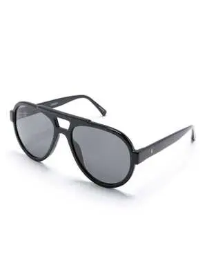 Linda Farrow X The Attico Jurgen Pilot-frame Sunglasses - Black