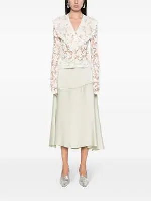 Philosophy Di Lorenzo Serafini Floral-devoré Semi-sheer Blouse